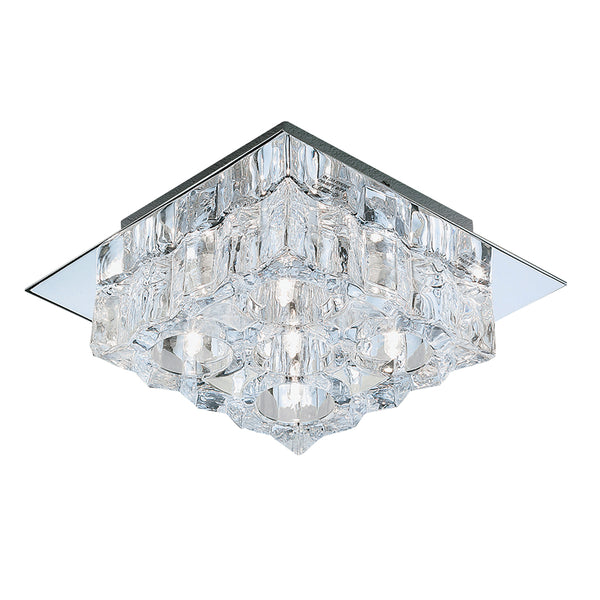 Searchlight "Ice" 241-5CC. Chunky Crystal & Chrome Ceiling Light ...