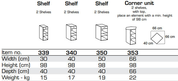 Qmax 30cm / 40cm / 50cm Floor Shelves w Drawer. Any Room Range ...