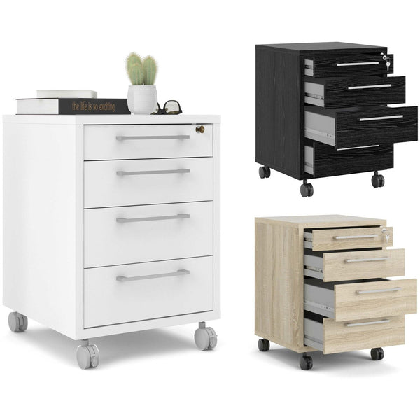 Tvilum "Prima" Under-Desk / File Cabinet. Locking Drawer. Choice of Fi ...